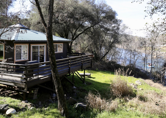Riverfront cabins on the American River in the historic town of Coloma
